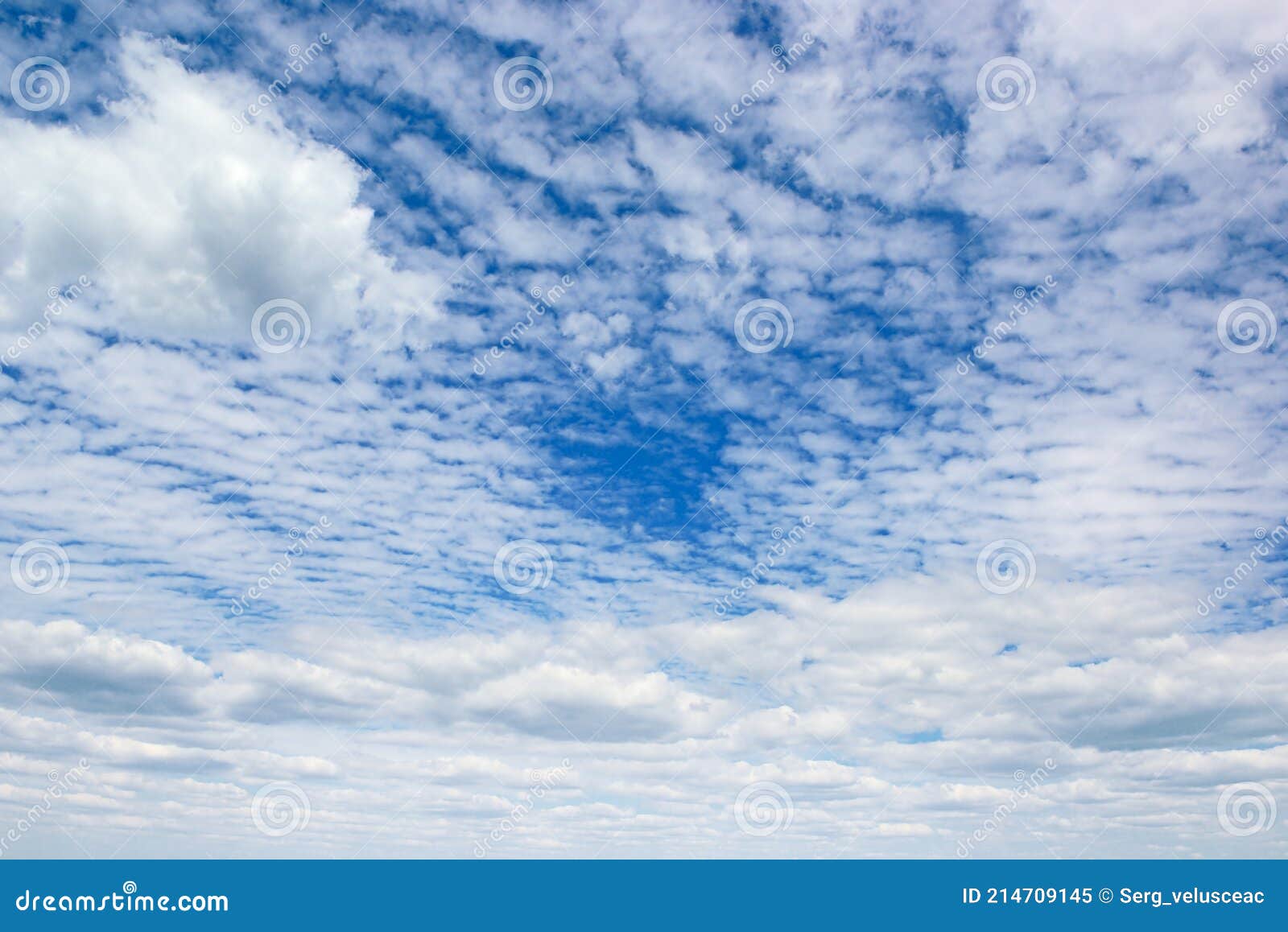 Rectangular Landscape with Blue Sky and Clouds Stock Image - Image of ...