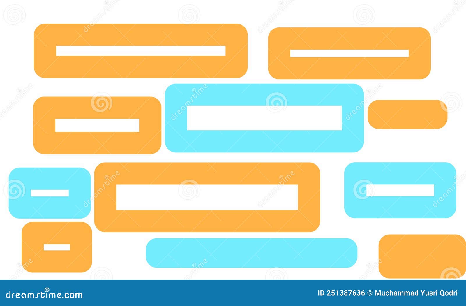 Rectangular Line Pattern with Blue Orange Color, Vector Illustration ...