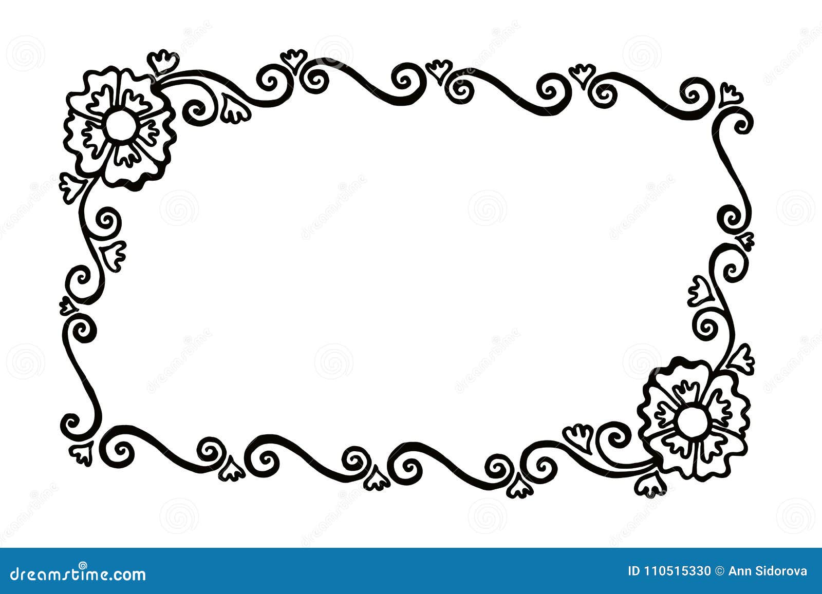Rectangular Decorative Frame Vector Illustration | CartoonDealer.com ...