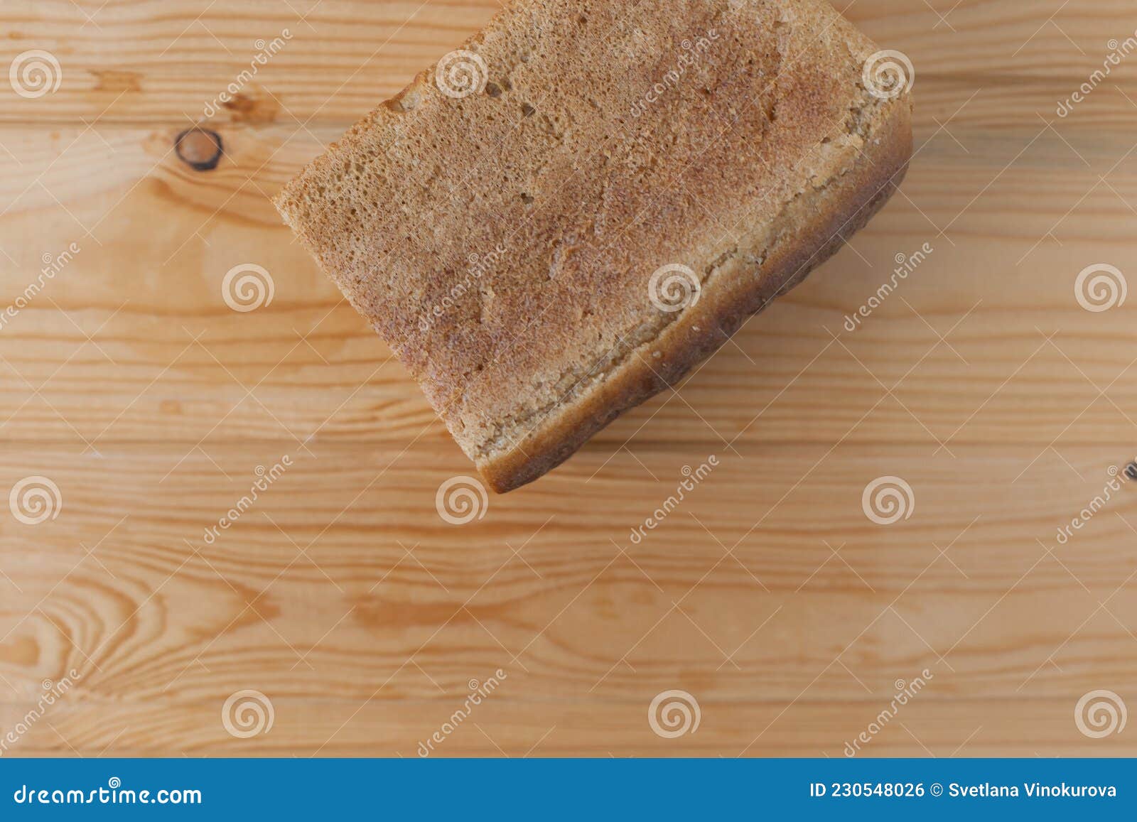 Rectangular Loaf of Rye Bread with Sliced Pieces Stock Photo - Image of ...