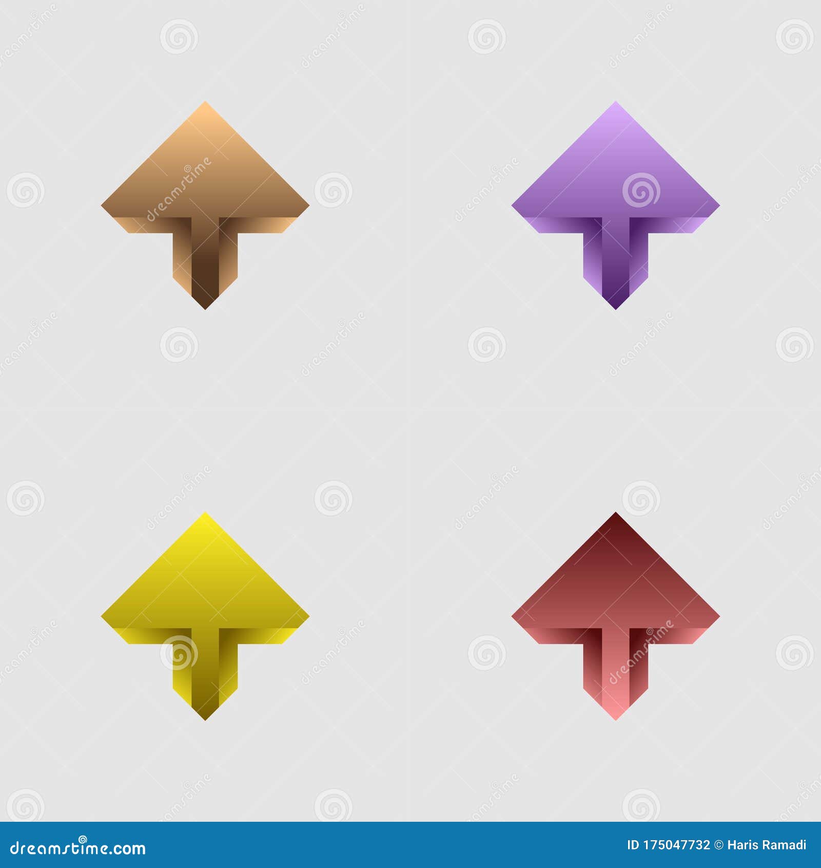 Rectangular Logo with Gradations of Color Stock Vector - Illustration ...