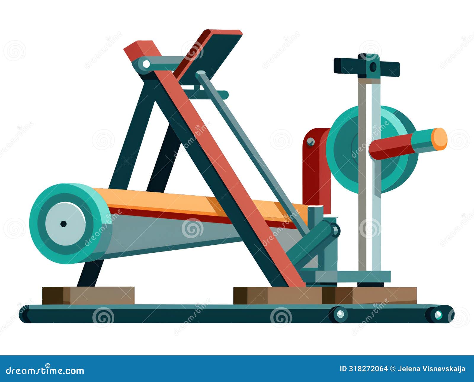 A Rectangular Machine with Wheels and Tires, Designed in Electric Blue ...