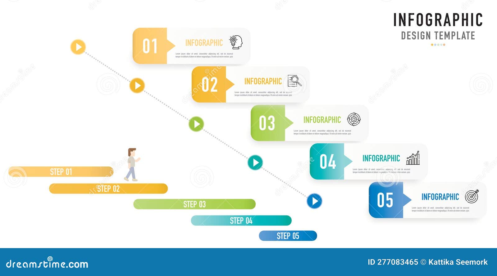 Rectangular Mind Map Infographic for Business Presentation Stock ...