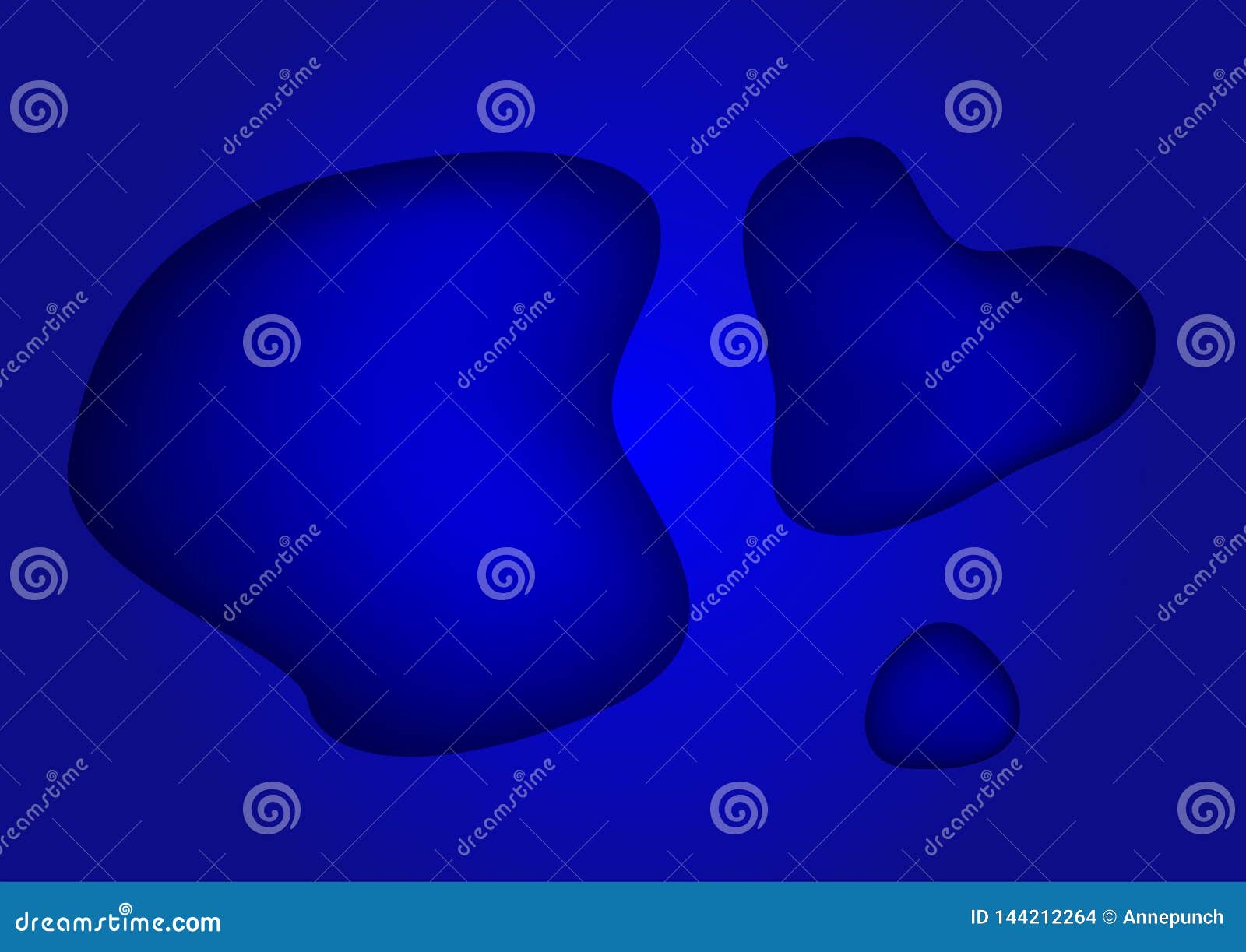 Rectangular Modern Background. Horizontal Blue Template Stock Vector ...