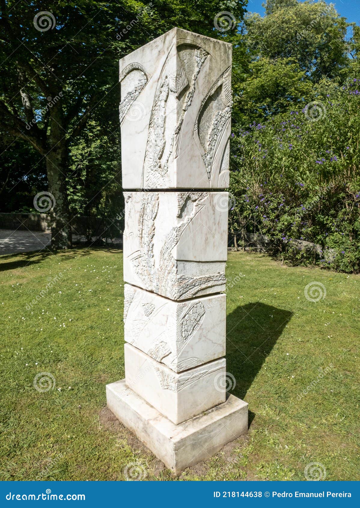 Rectangular Monument in Marble Stone in the Garden of the Crystal ...