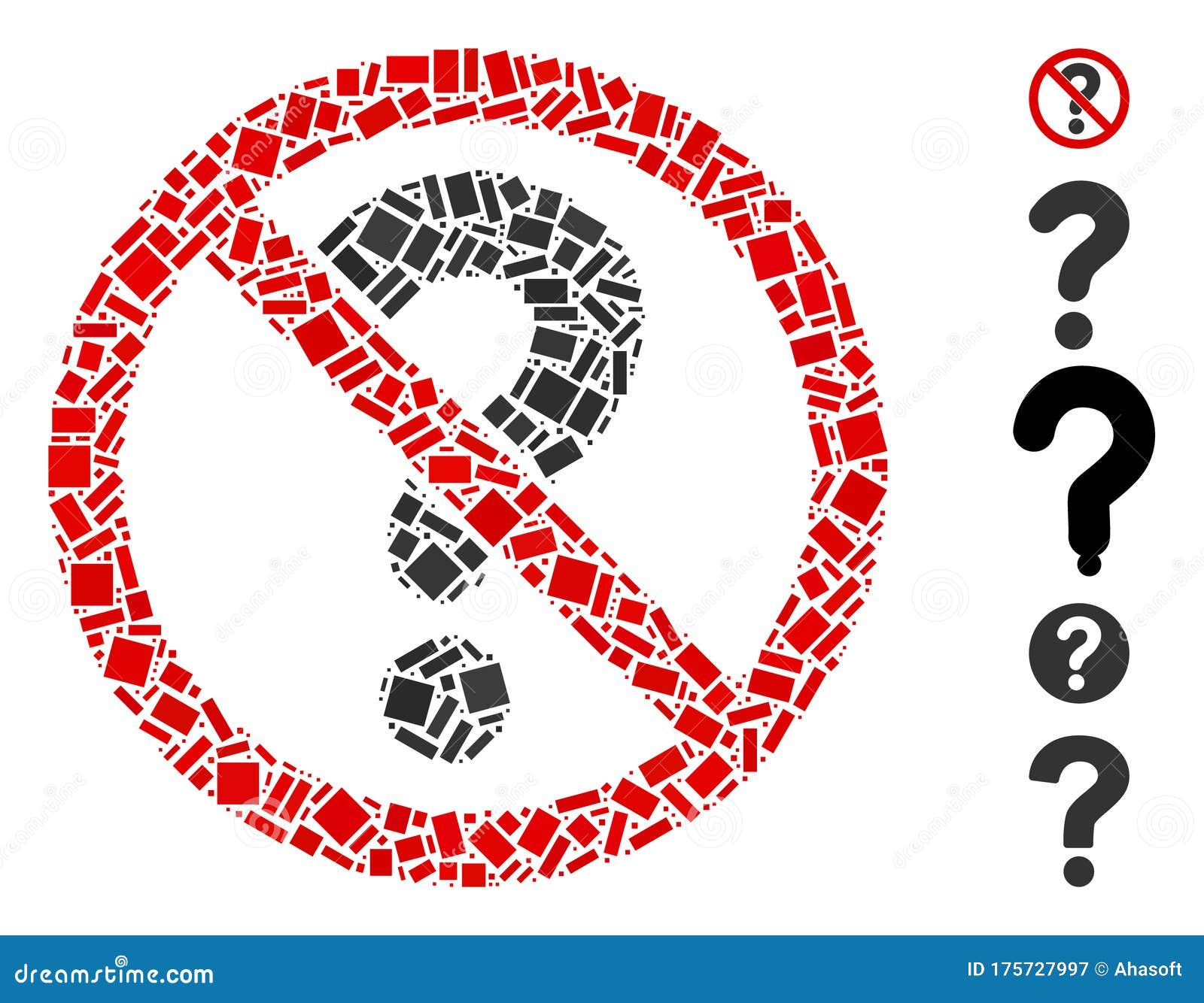 Rectangular Mosaic No Questions Stock Illustration - Illustration of ...