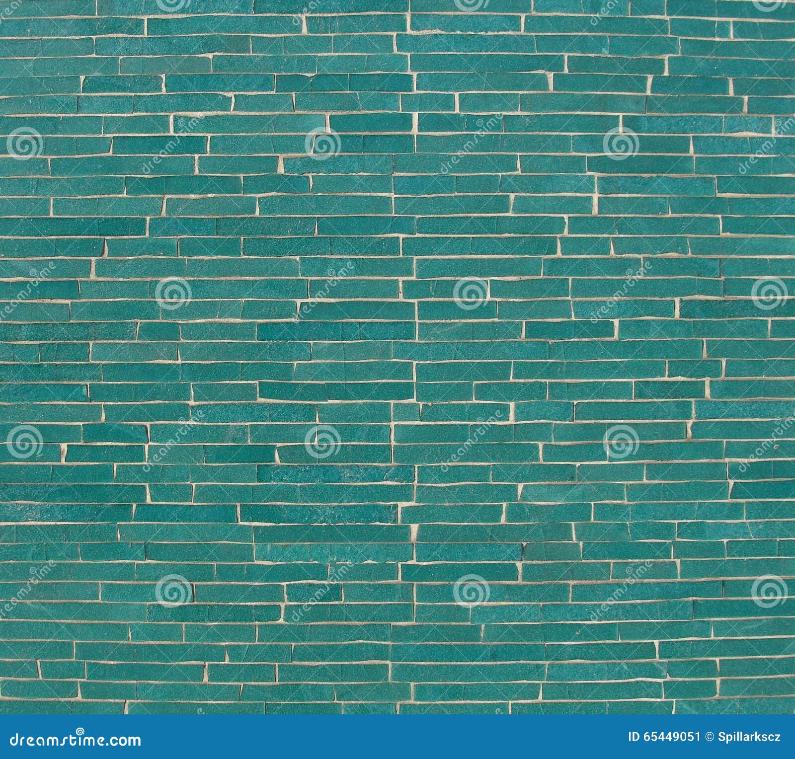 Rectangular Mosaic Pattern Wall in Turquoise Blue Stock Image - Image ...
