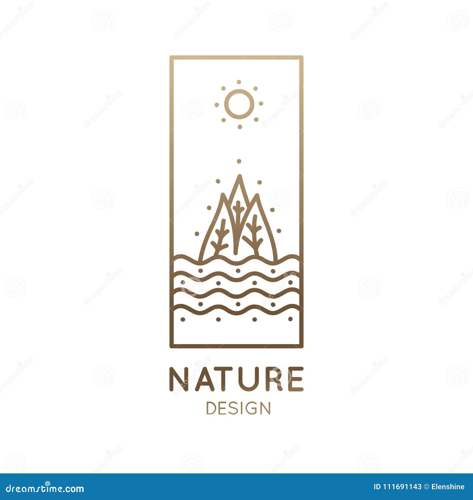 Rectangular nature stock vector. Illustration of garden - 111691143