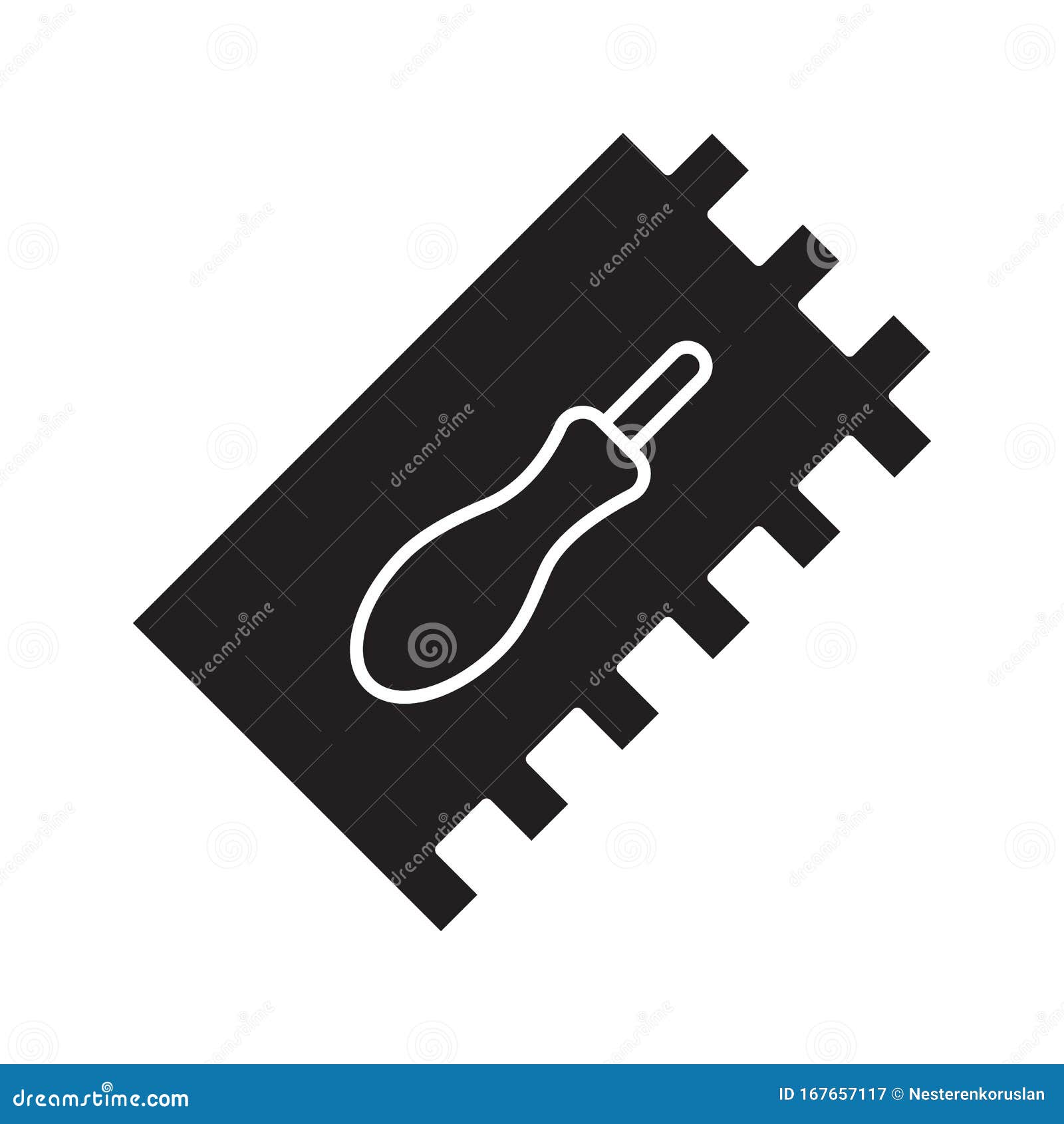 Notched Trowel Vector Concept Colored Linear Icon | CartoonDealer.com ...