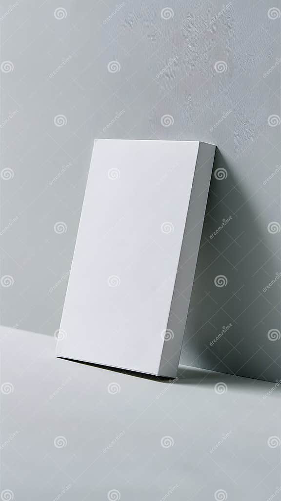 Rectangular Object with Sharp Edge and Raised Top Against Gray ...