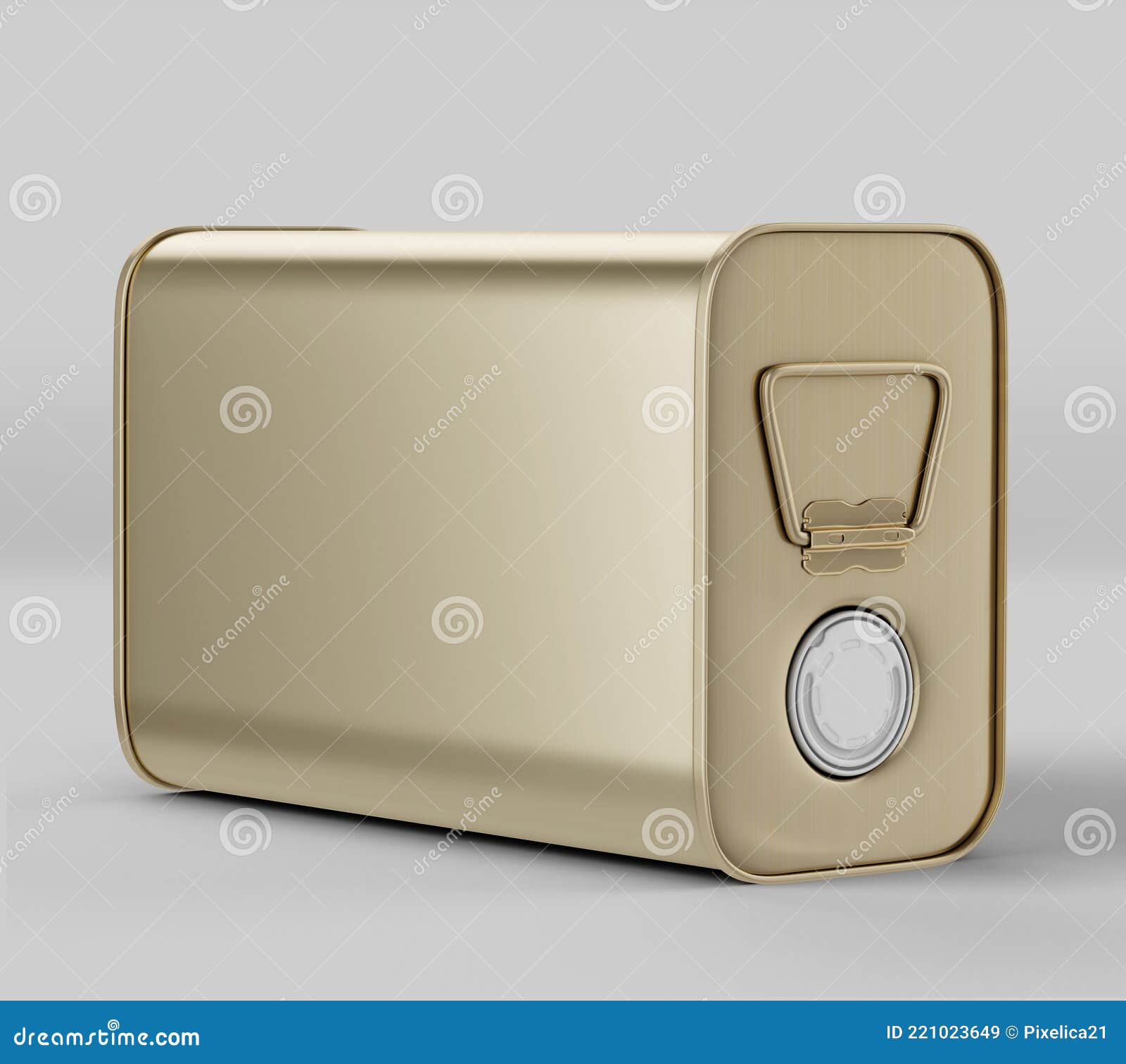 Rectangular Olive Oil Tin Can Mockup, Golden Liquid Container, 3d ...