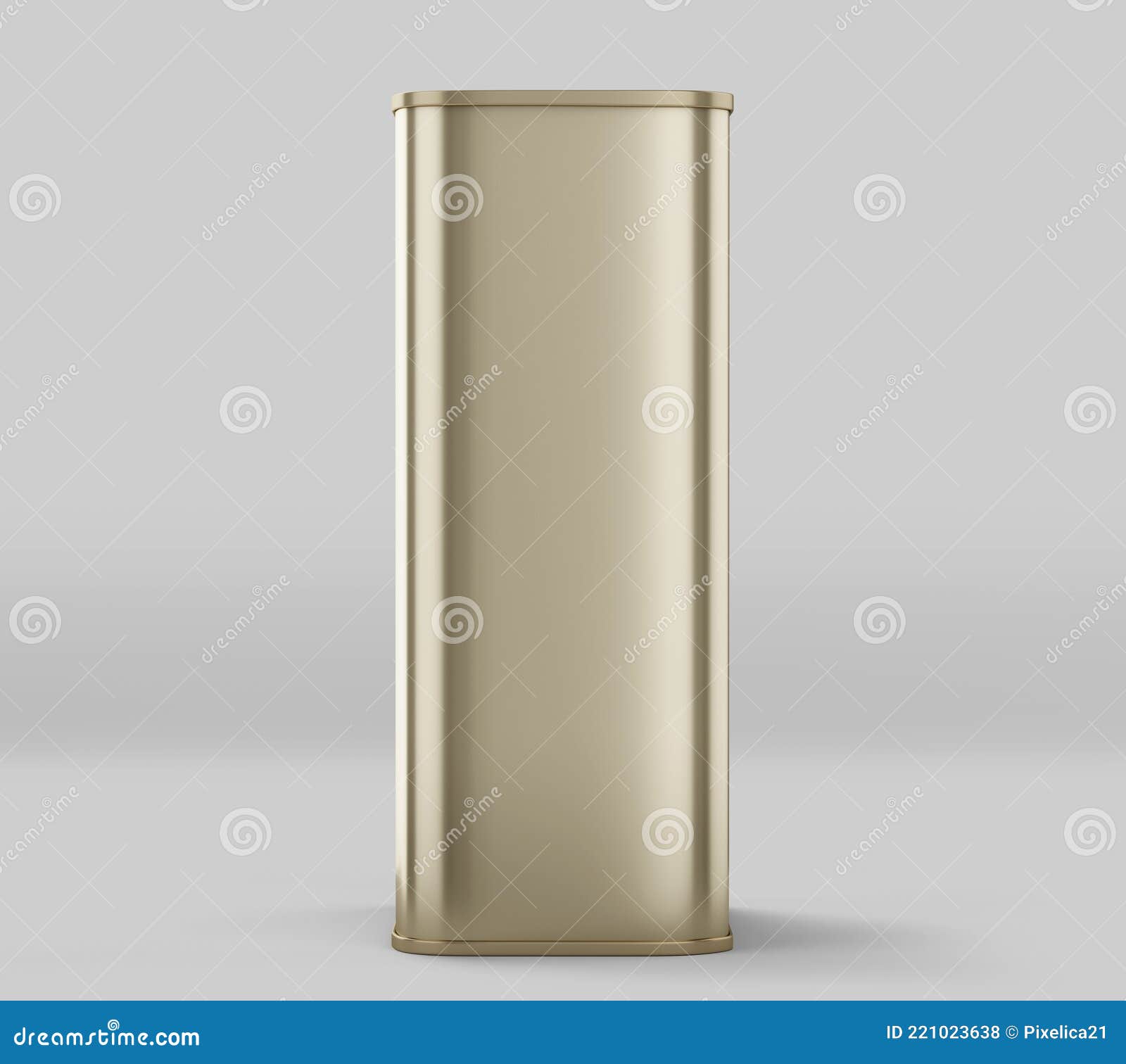 Rectangular Olive Oil Tin Can Mockup, Golden Liquid Container, 3d ...