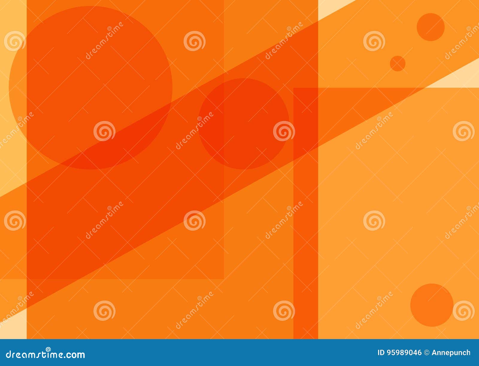 Rectangular Orange Background with Geometric Shapes. Stock Vector ...