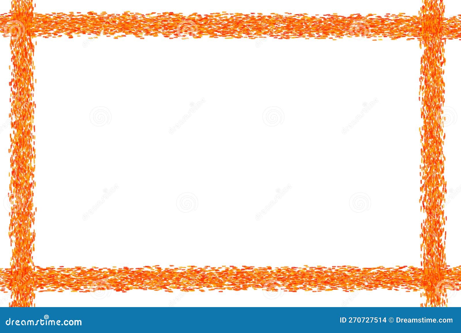 Rectangular Orange Banner Frames, Borders, Painted on Transparent ...