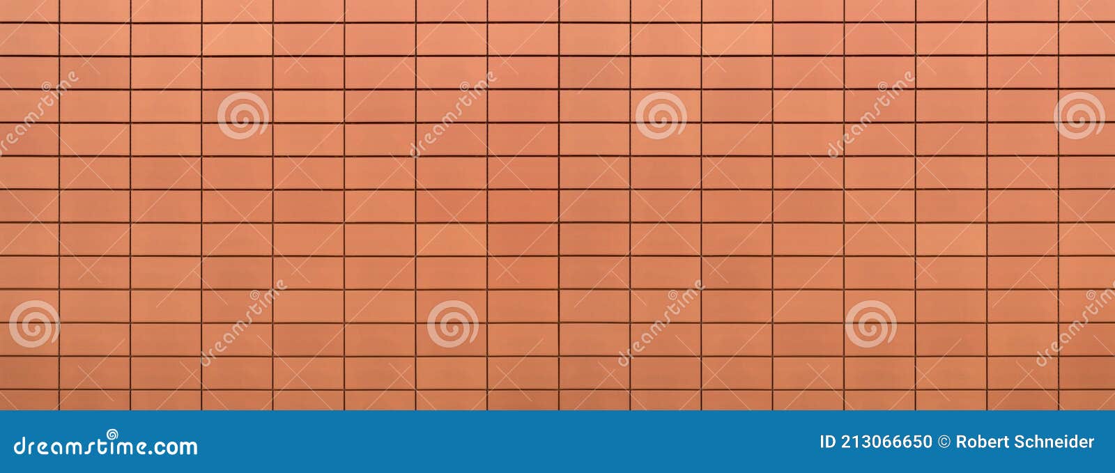 Rectangular Orange Tile Panels on a Wall Stock Photo - Image of ...