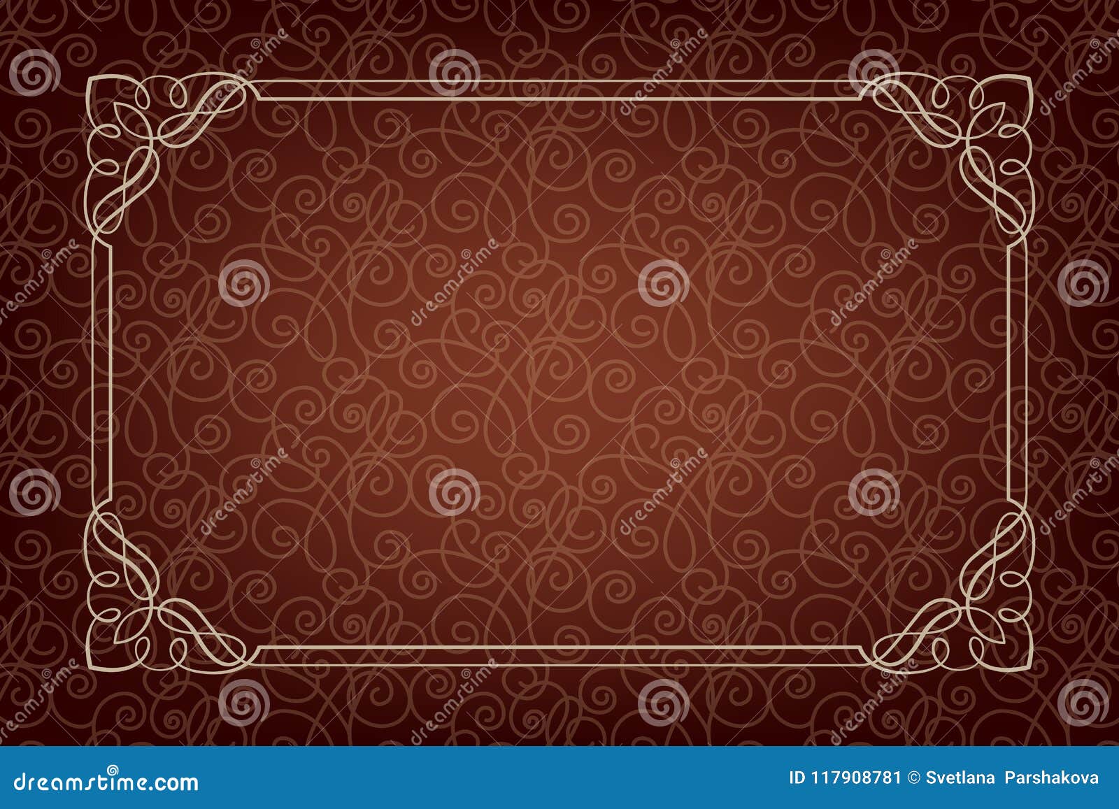 Rectangular Vignette Frame. Vector Illustration | CartoonDealer.com ...