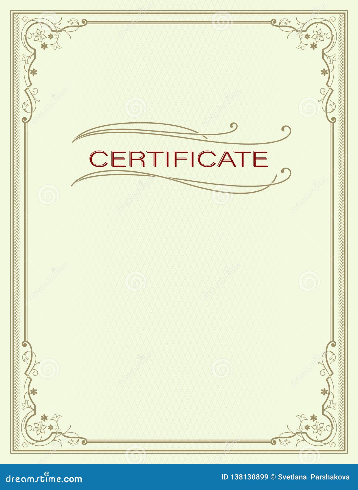 Rectangular Ornate Framework. Decorative Floral Corners Stock Vector ...