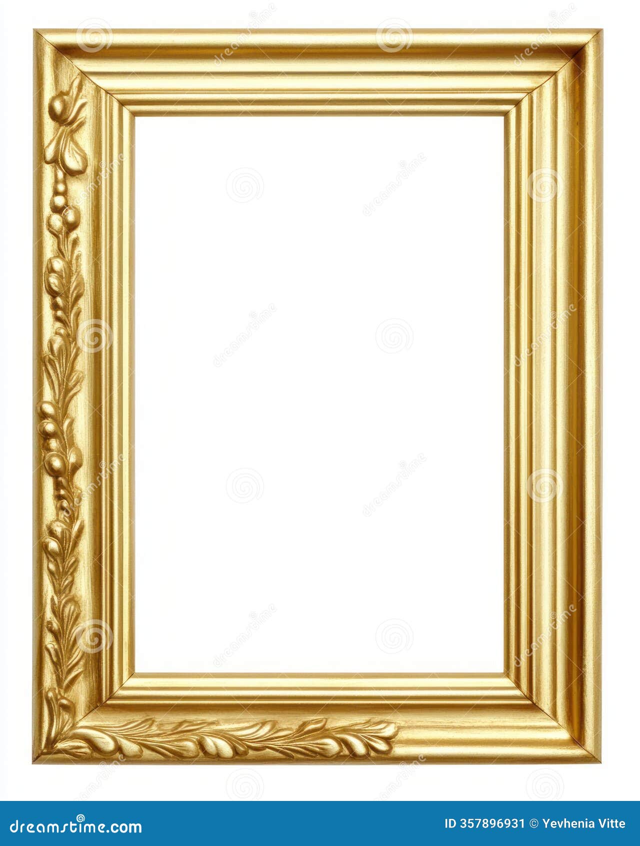 Rectangular Ornate Gold Frame Stock Illustration - Illustration of ...