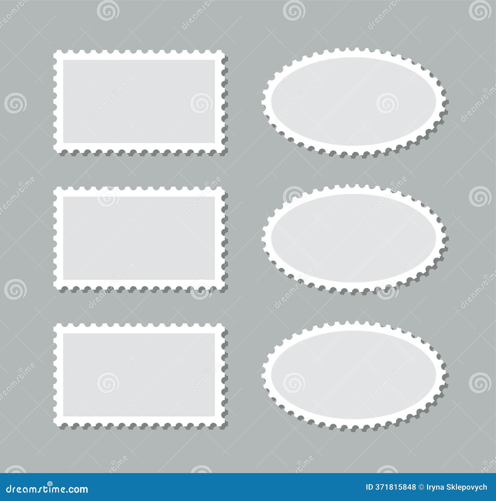 Blank Borders And Grunge Rubber Stamps Vector Illustration ...
