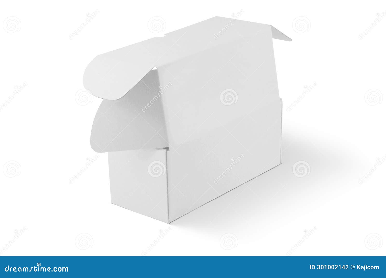 Rectangular Package Box Mockup Isolated on White Background 3D ...