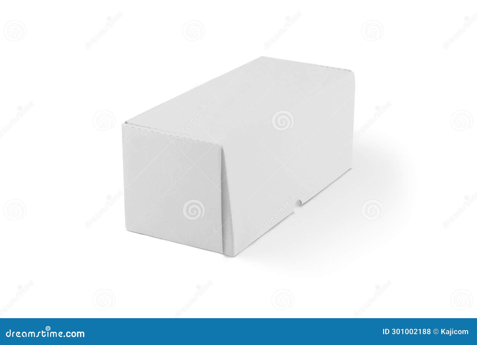 Rectangular Package Box Mockup Isolated on White Background 3D ...