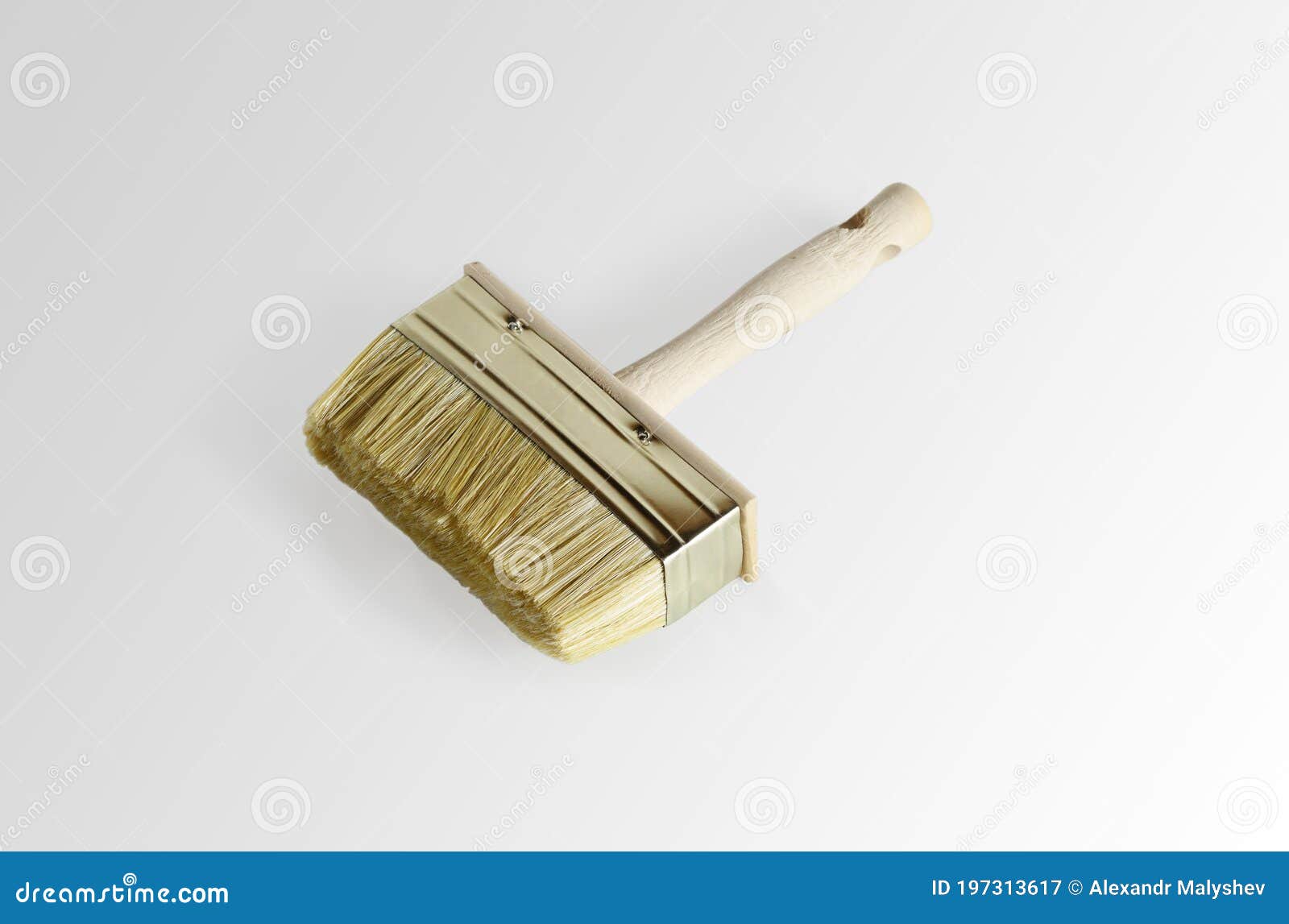 Rectangular paint brush stock image. Image of tool, paint - 197313617