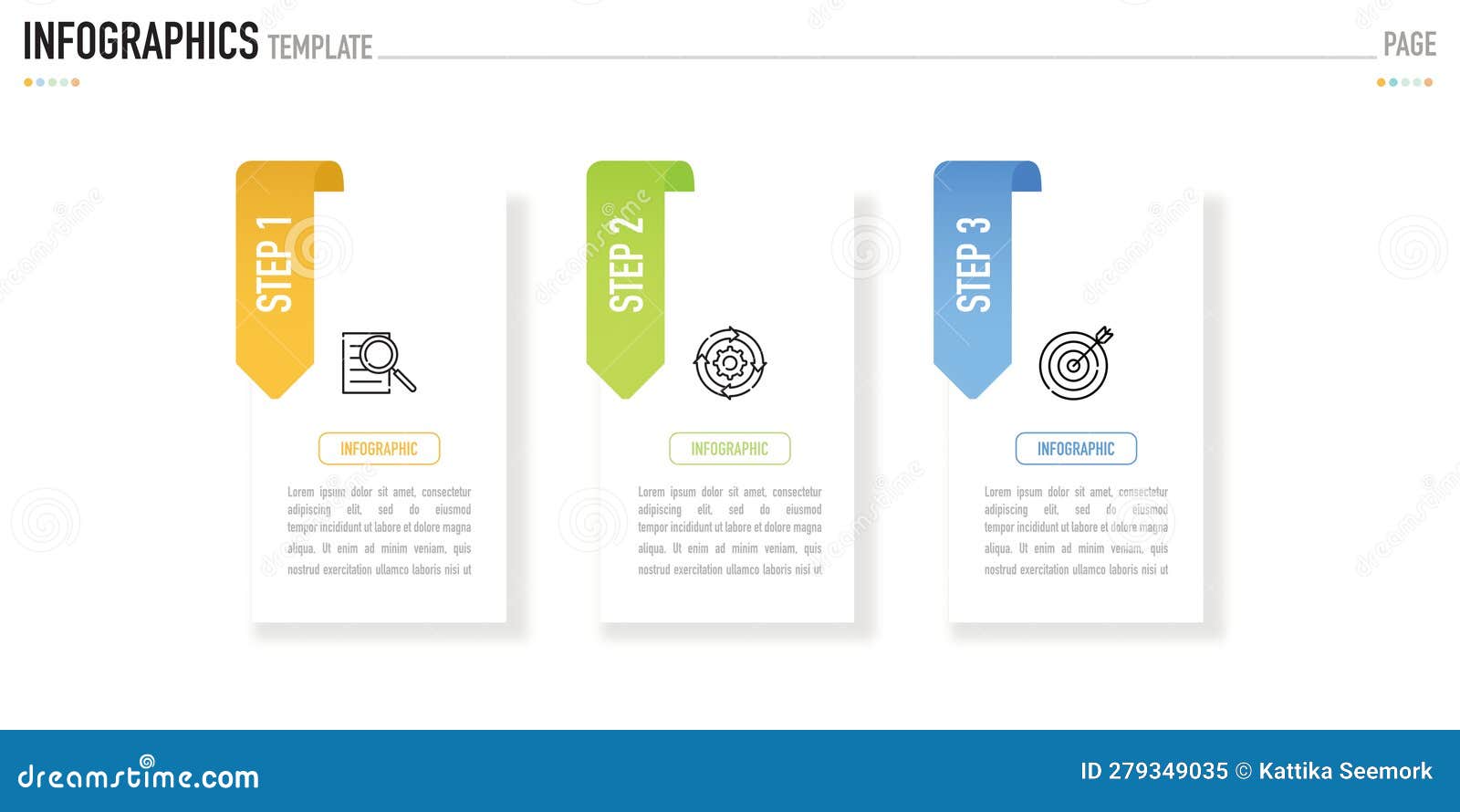 Rectangular Paper Origami Infographic for Business Presentation Stock ...