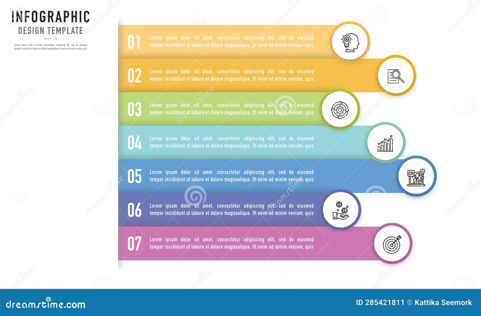 Rectangular Paper Origami Infographic for Business Presentation Stock ...