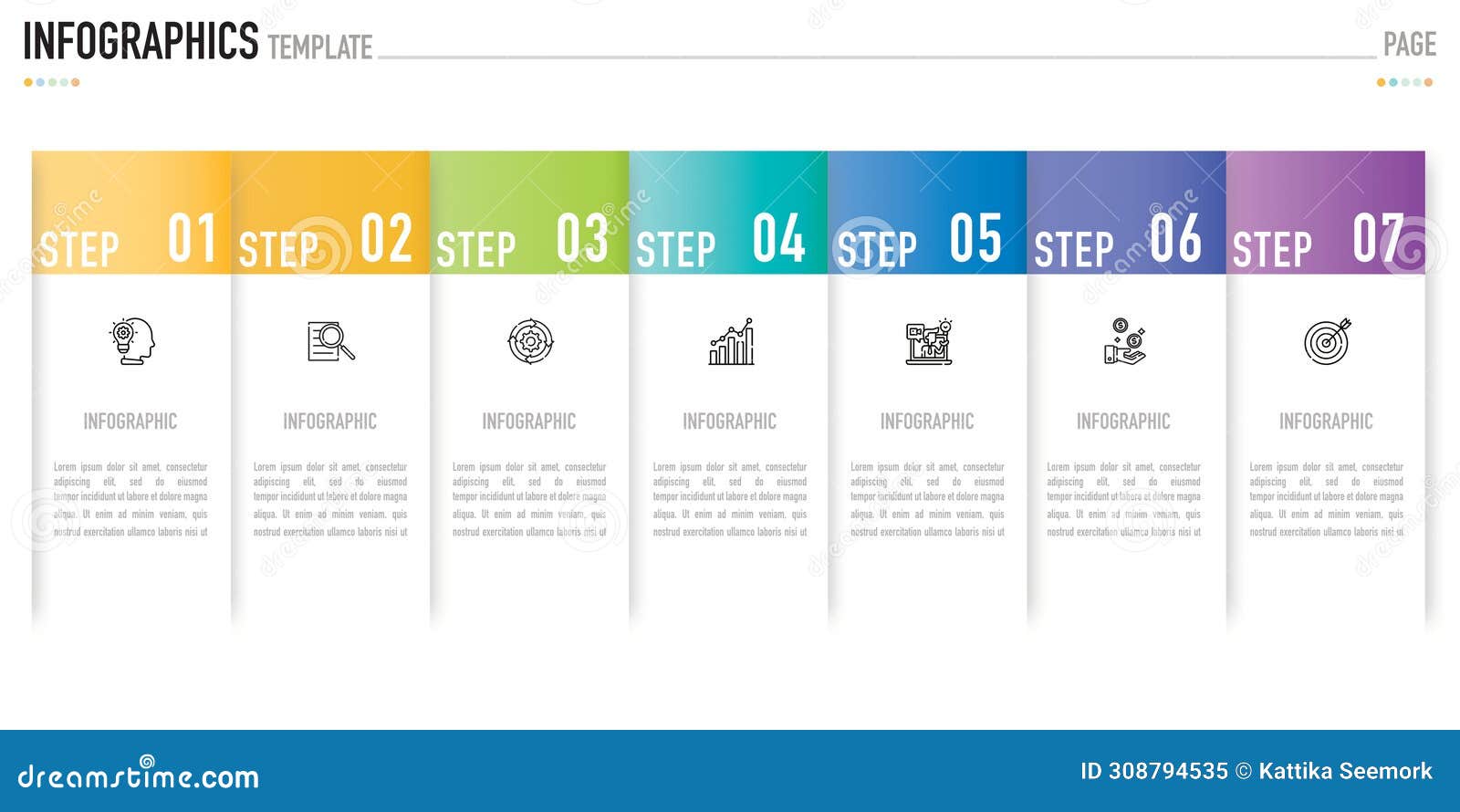 Rectangular Paper Origami Infographic for Business Presentation Stock ...