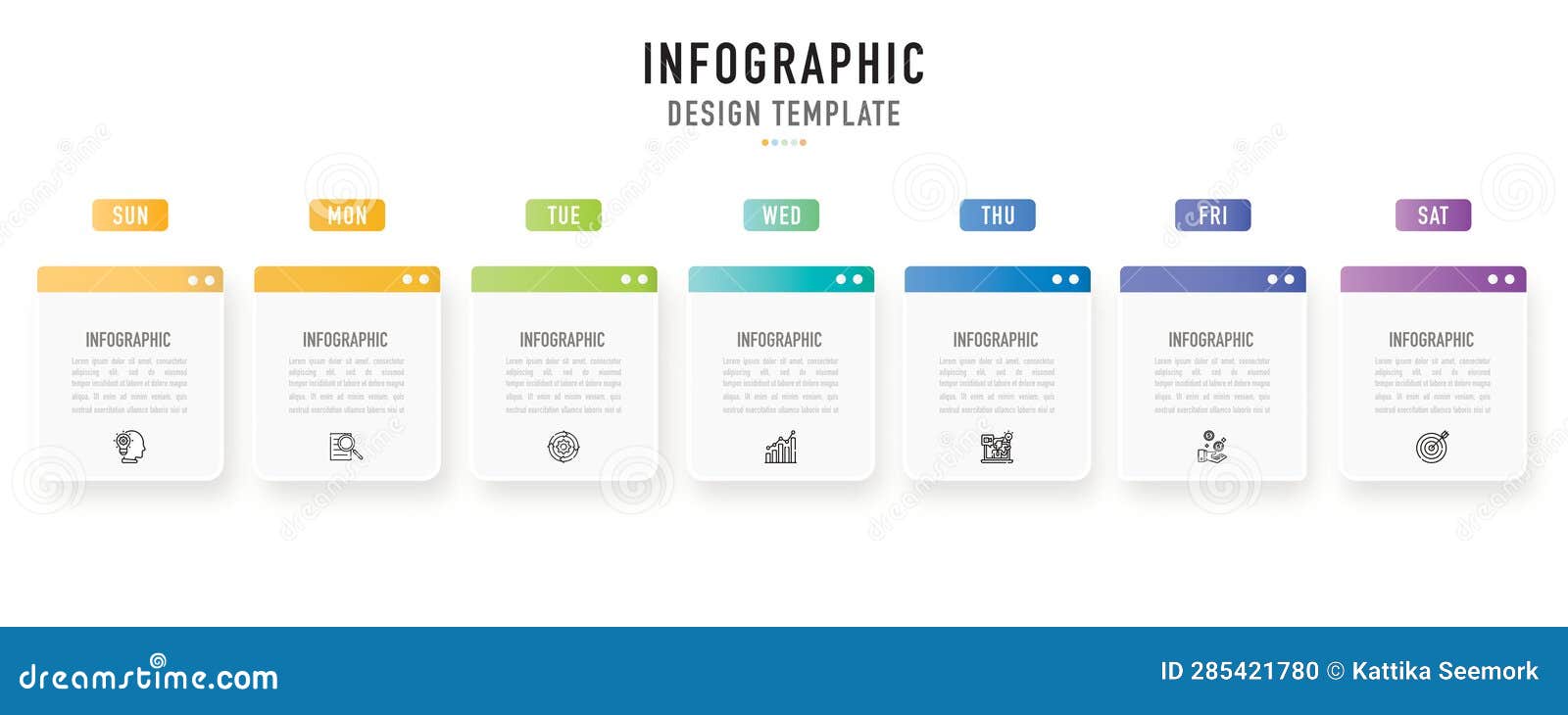 Rectangular Paper Origami Infographic for Business Presentation Stock ...