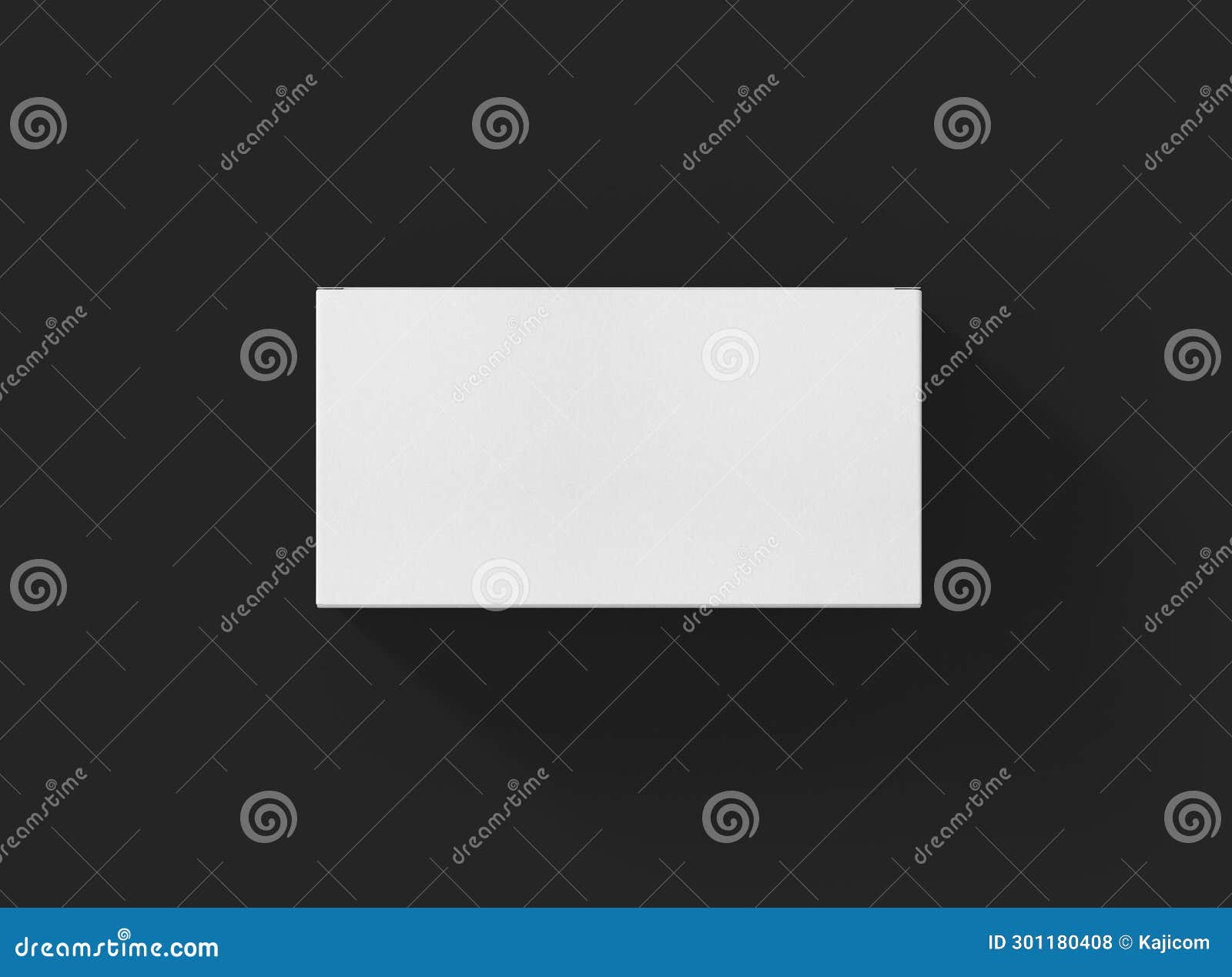 Rectangular Paper Package Box Mockup Isolated on Black Background. 3D ...