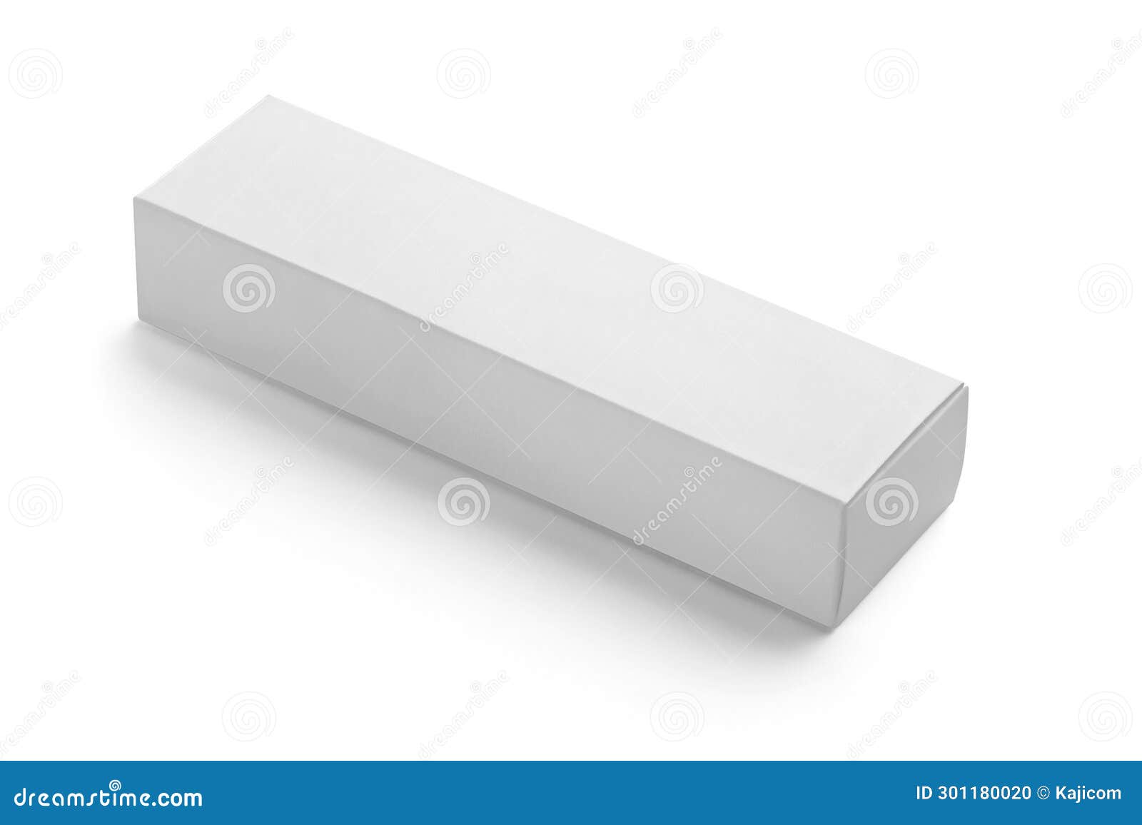Rectangular Paper Package Box Mockup Isolated on White Background. 3D ...
