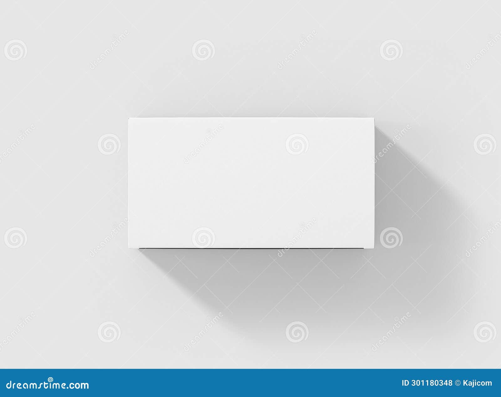 Rectangular Paper Package Box Mockup Isolated on White Background. 3D ...
