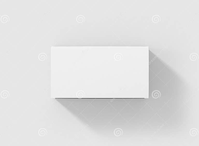 Rectangular Paper Package Box Mockup Isolated on White Background. 3D ...