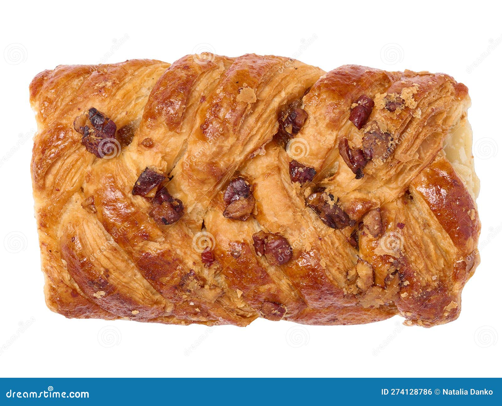 Rectangular Pastry Made from Puff Pastry with Maple Syrup and Pecan ...