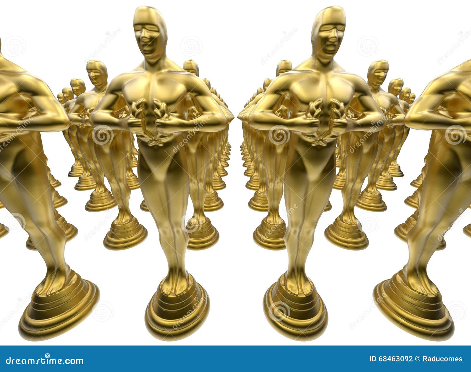 Rectangular Pattern of Golden Statues Editorial Photography ...