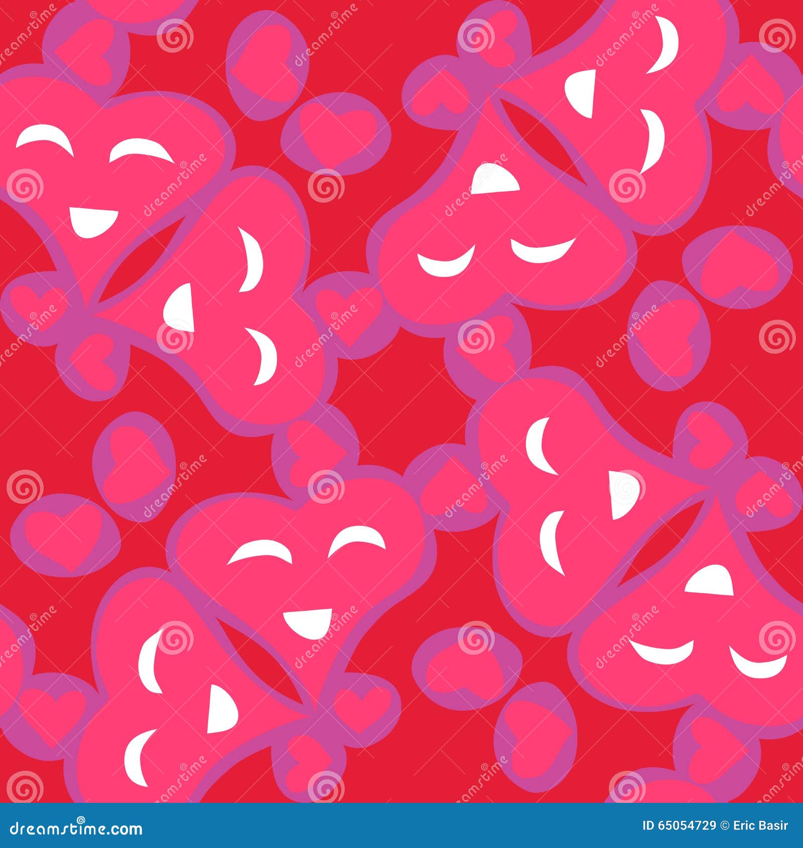 Rectangular Pattern of Heart Shapes Stock Illustration - Illustration ...