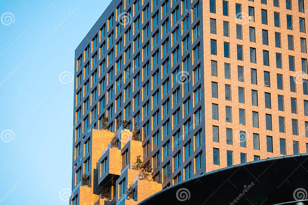 Rectangular Patterns of Modern Buildings in Tirana, Albania Editorial ...