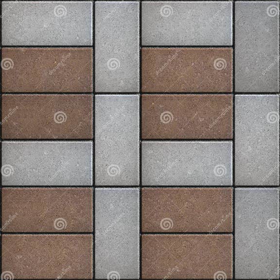 Rectangular Paving Slabs Laid As Square. Seamless Stock Illustration ...