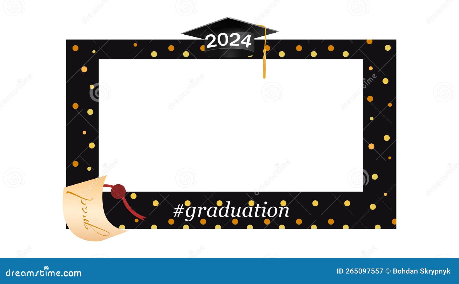 Rectangular Photo Frame for College and University Graduates Stock ...