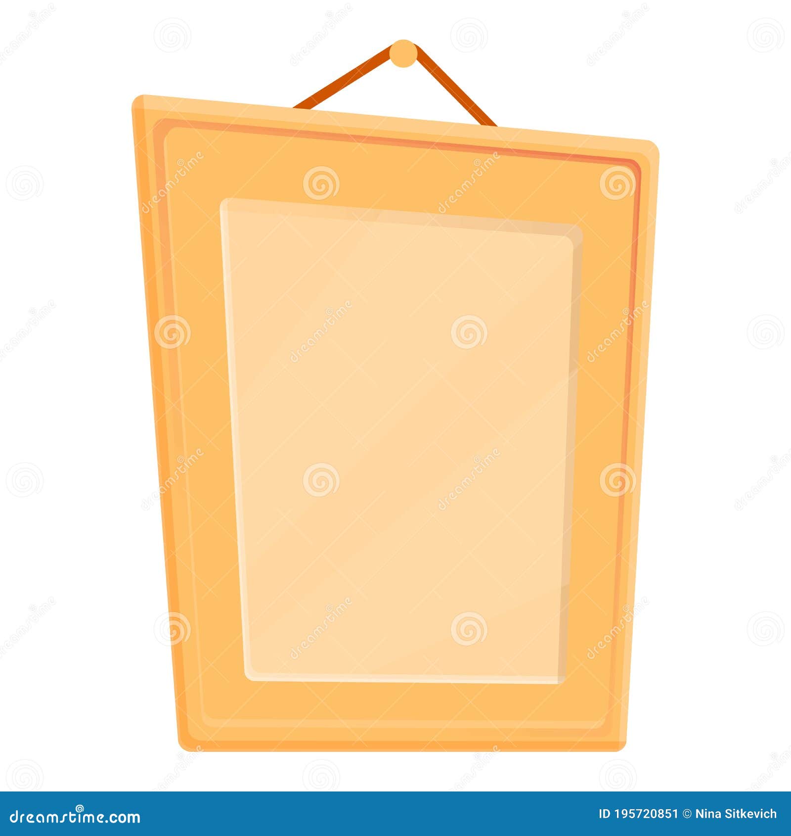 Rectangular Photo Frame Icon, Cartoon Style Stock Vector - Illustration ...