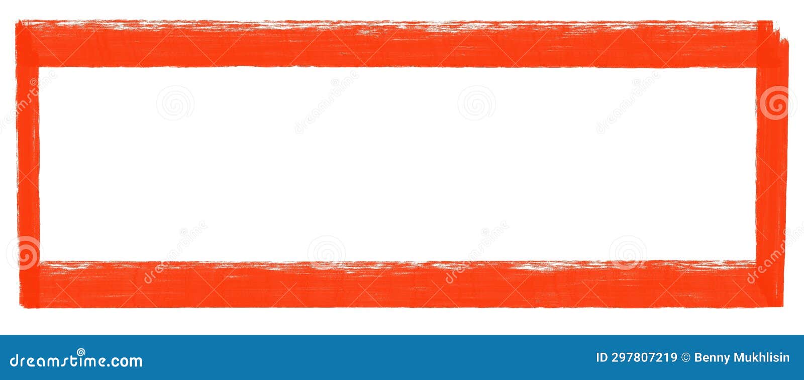 Rectangular Photo Frames with Orange Brush Strokes Stock Illustration ...