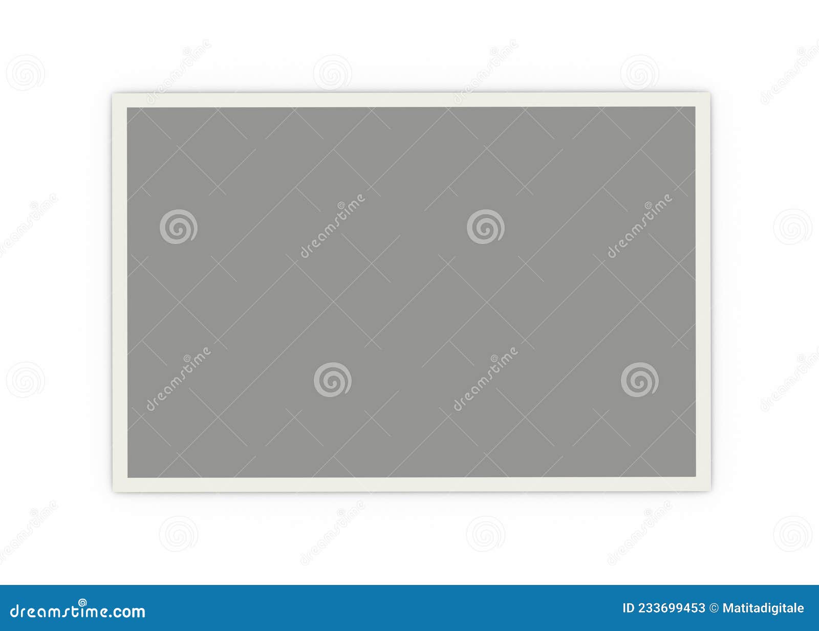 Rectangular Photograph Front View - 3D Illustration Stock Illustration ...