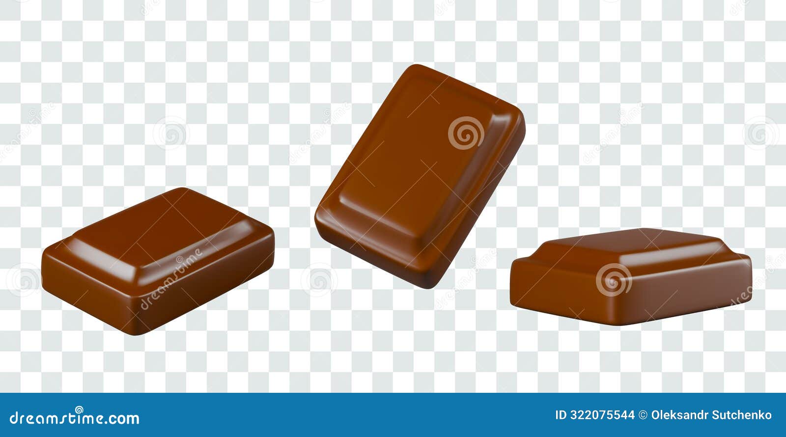 Rectangular Pieces of Chocolate Bar. Sweet Cocoa Candies Stock Vector ...