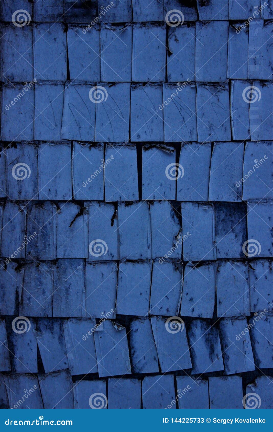 Old White Papers Pasted on the Wall. Stock Image - Image of wall ...