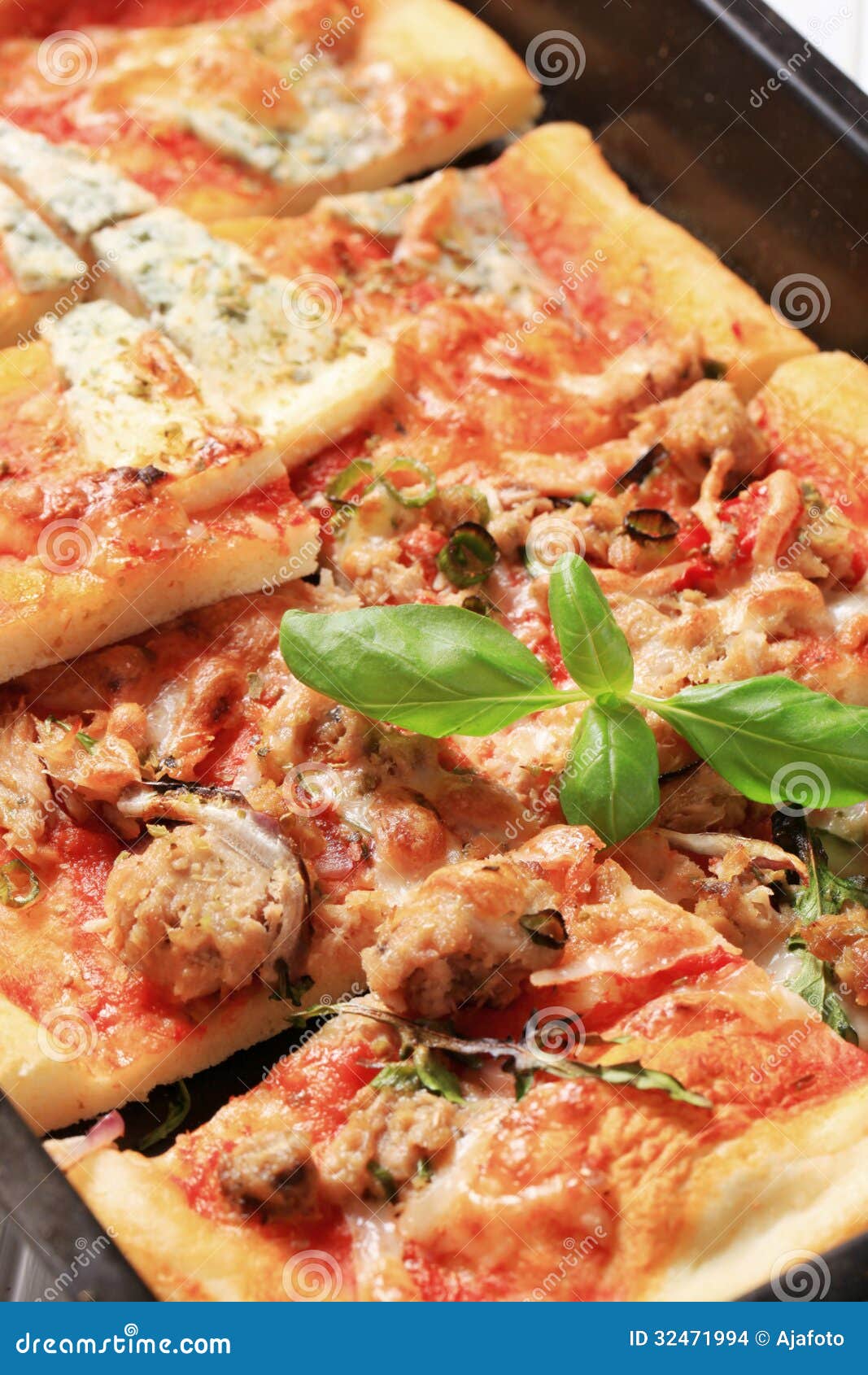 Rectangular pizza stock photo. Image of cuisine, tomato - 32471994
