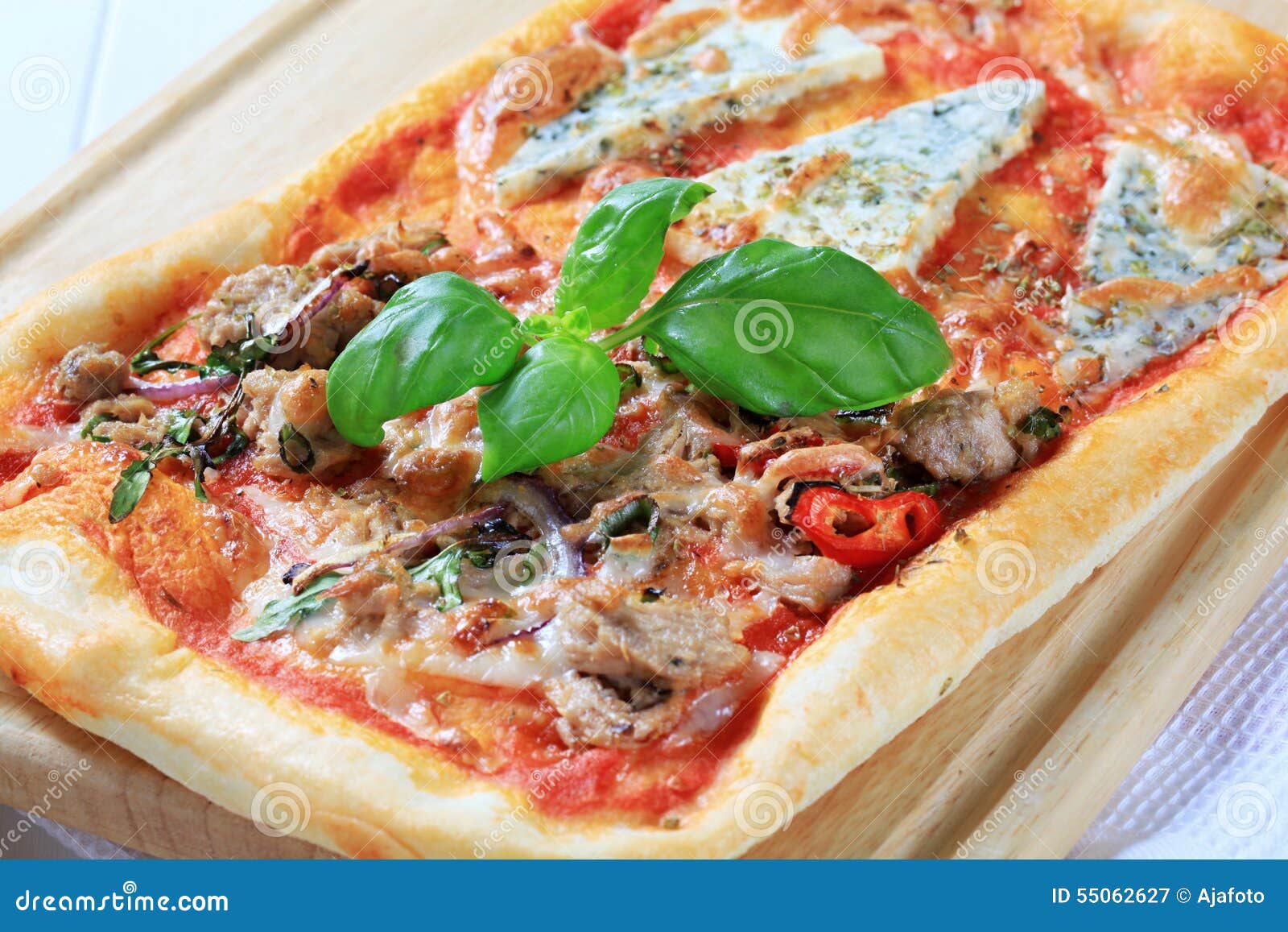 Rectangular pizza stock image. Image of lunch, food, flatbread - 55062627