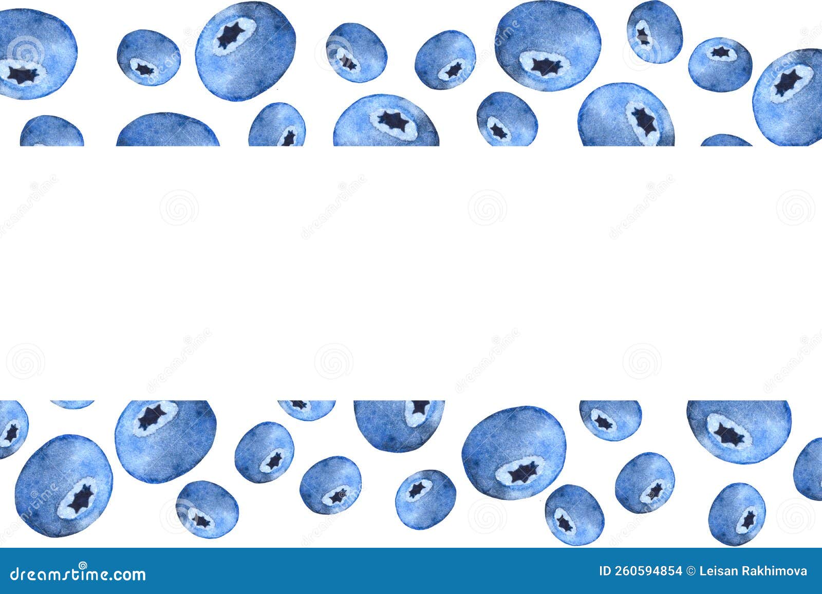 Rectangular Place for Text Note and Watercolor Frame Made of Hand ...