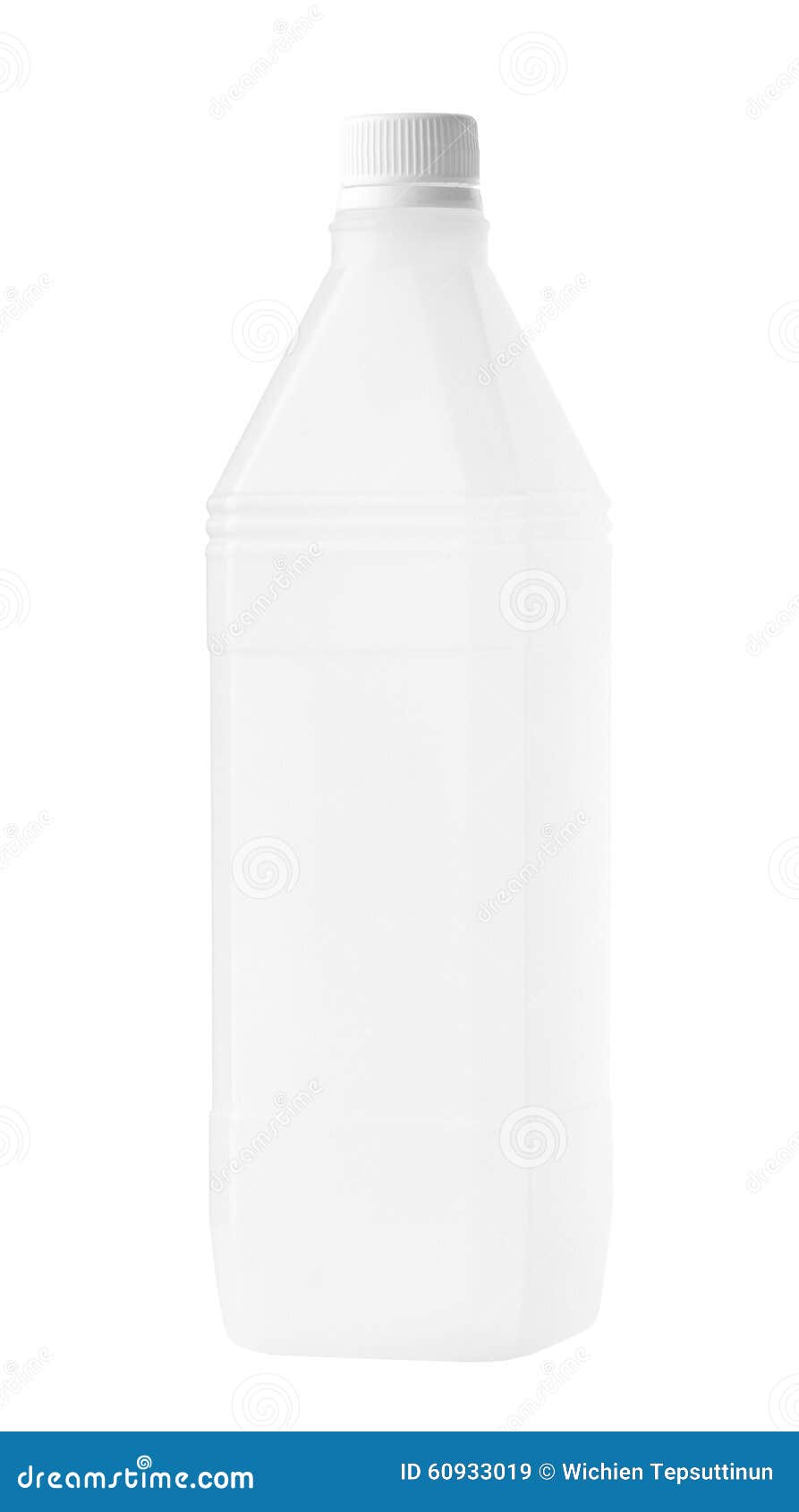 Rectangular Plastic Bottle Isolated on White Background Stock Image ...
