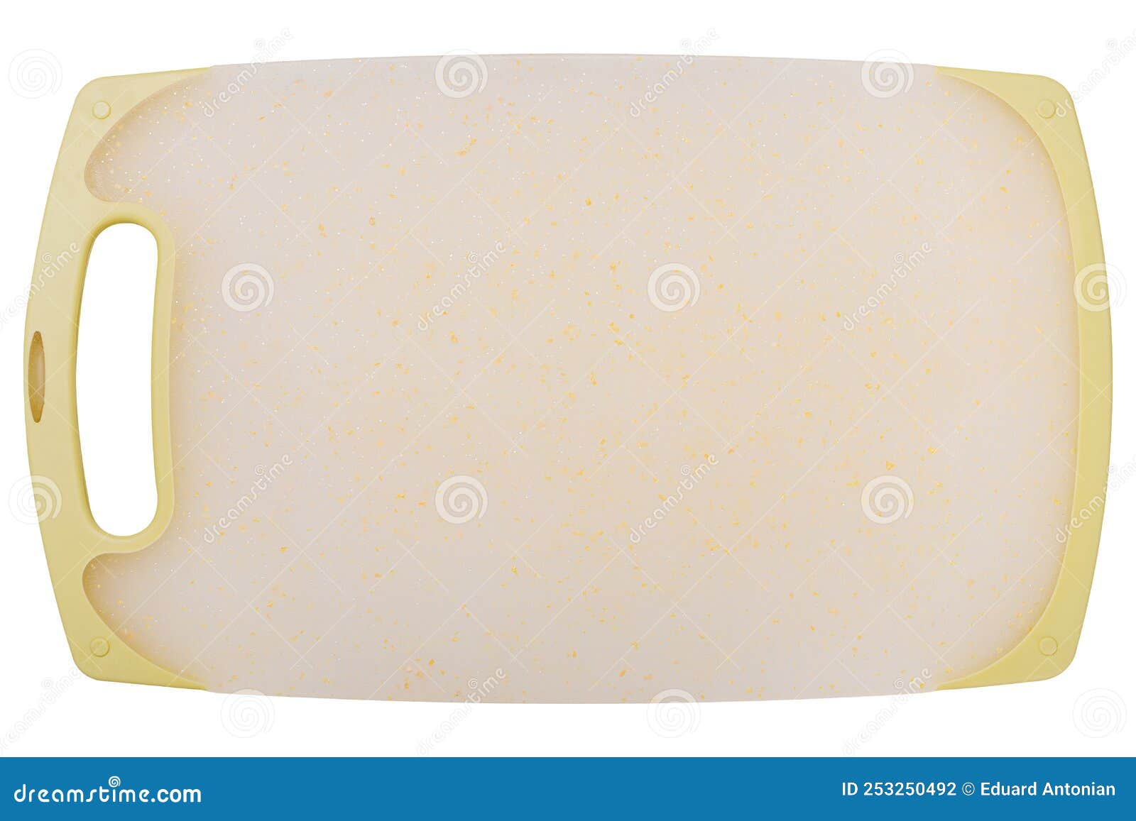 Rectangular Plastic Cutting Board, Flat Lay, White Background Stock ...